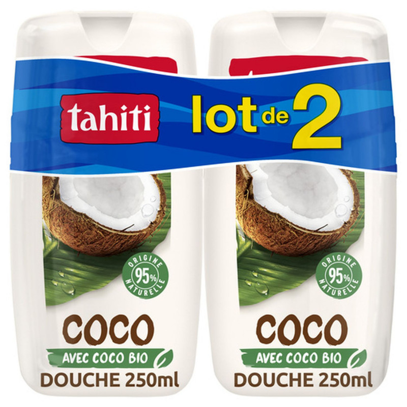 Pack de 6 - Lot Gel douche Tahiti Coco Nourrissante - 2x250ml