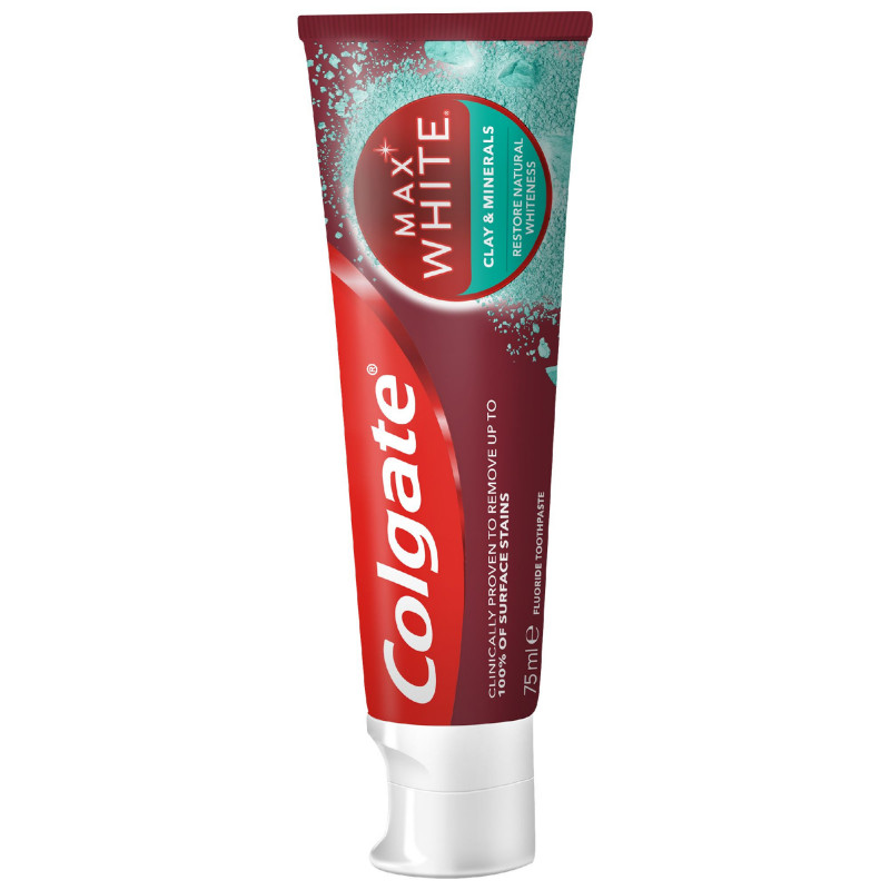 Pack de 12 - COLGATE Dentifrice Blancheur Colgate Max White Argile et ...
